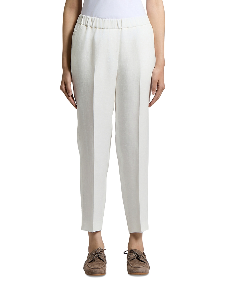 PESERICO Pull-On Linen & Wool Pants